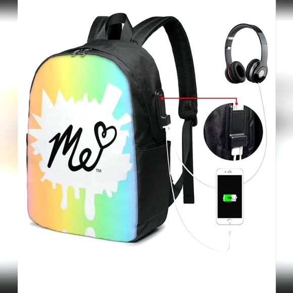 Moriah Elizabeth | Bags | Moriah Elizabeth Rainbow 7 Backpack W Usb ...